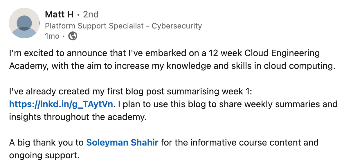 Cloud Engineer Academy